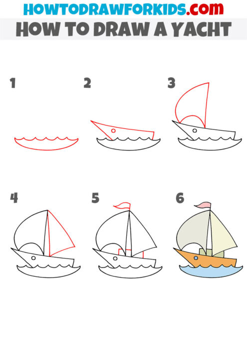 How to Draw a Yacht - Easy Drawing Tutorial For Kids
