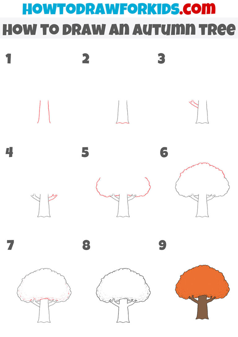 How to Draw a Fall Tree - Easy Drawing Tutorial For Kids