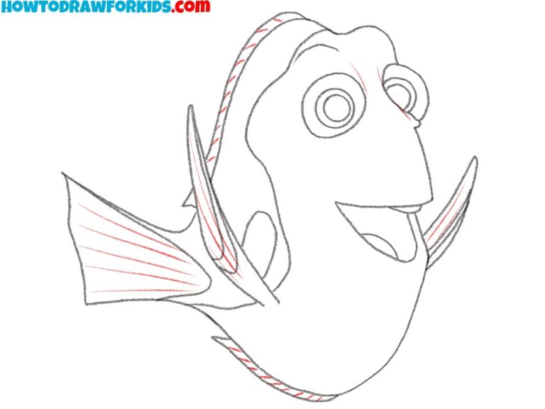 How to Draw Dory - Easy Drawing Tutorial For Kids