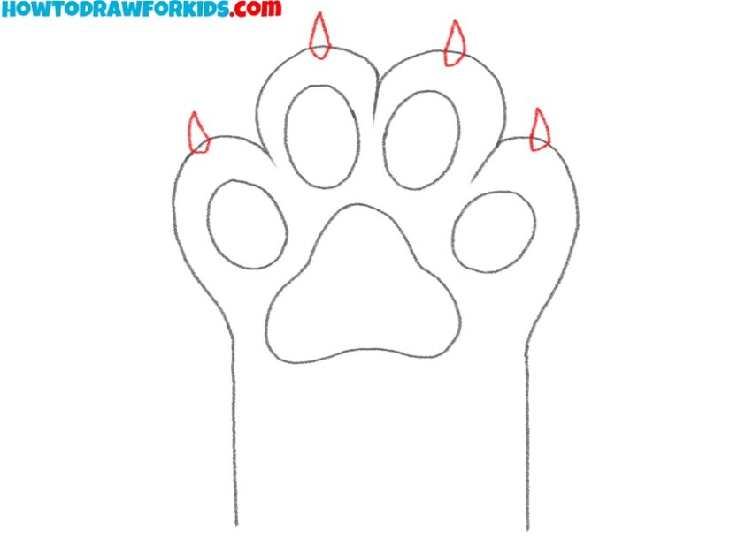 How to Draw a Cat Paw - Easy Drawing Tutorial For Kids