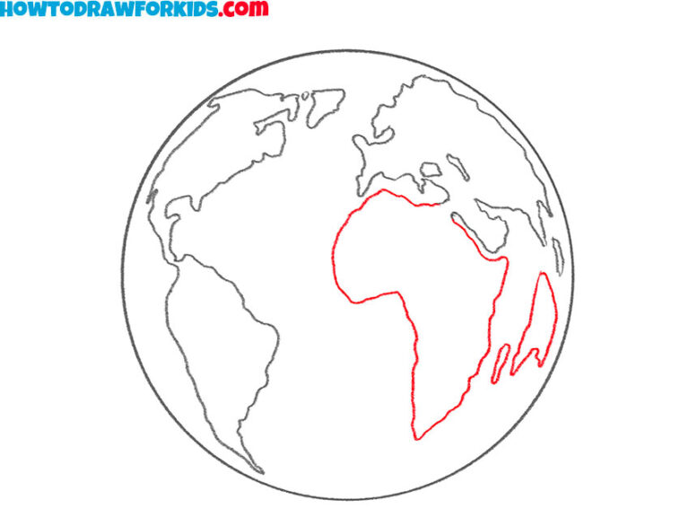 How to Draw Earth - Easy Drawing Tutorial For Kids