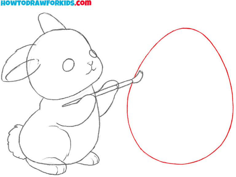 How to Draw the Easter Bunny - Easy Drawing Tutorial For Kids