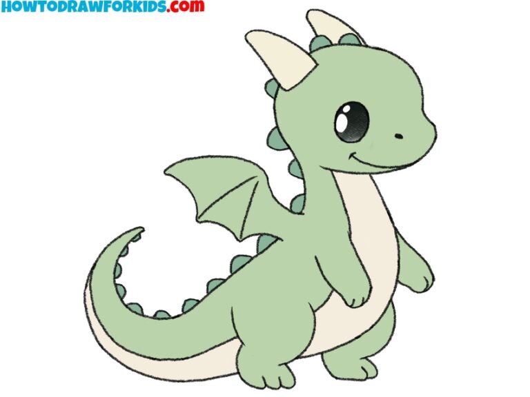 How to Draw an Ice Dragon - Easy Drawing Tutorial For Kids