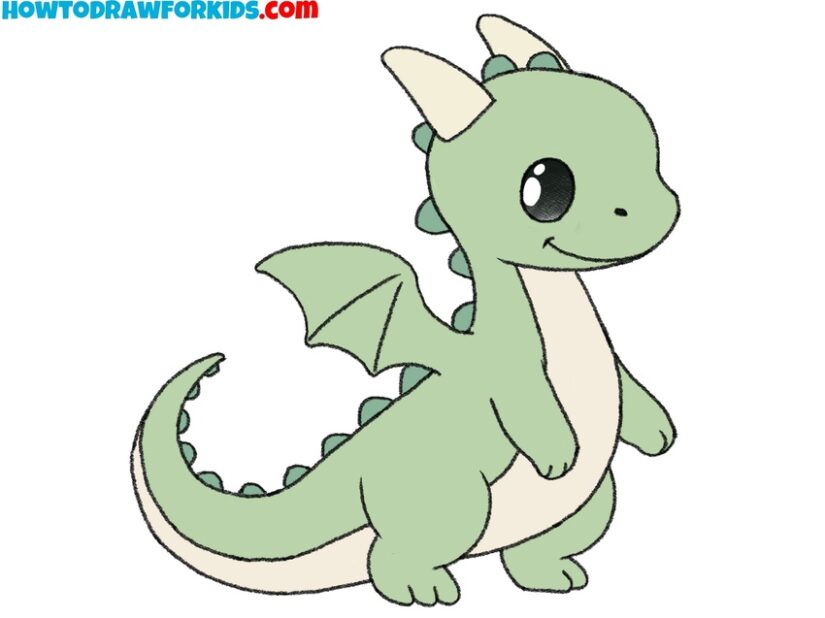 How to Draw an Ice Dragon - Easy Drawing Tutorial For Kids