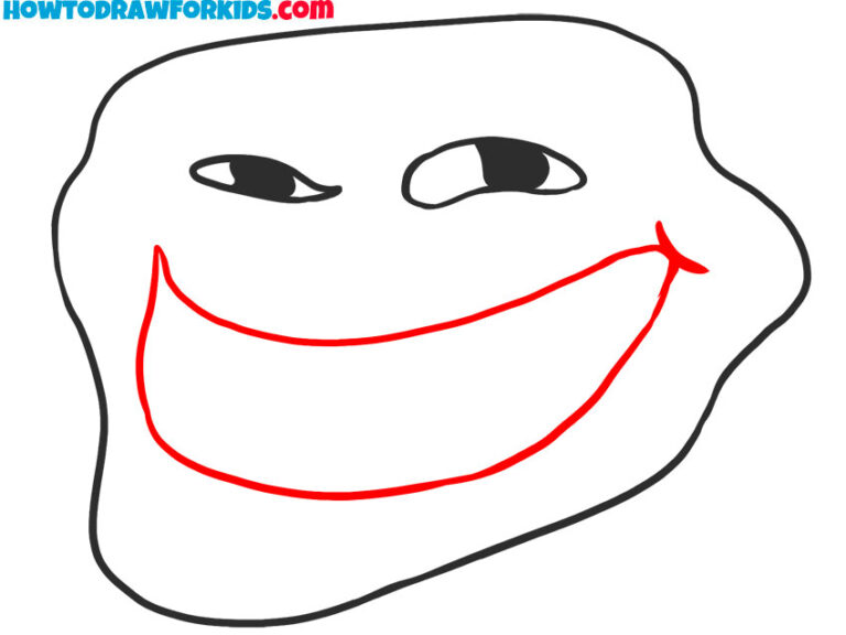 How to Draw Trollface - Easy Drawing Tutorial For Kids