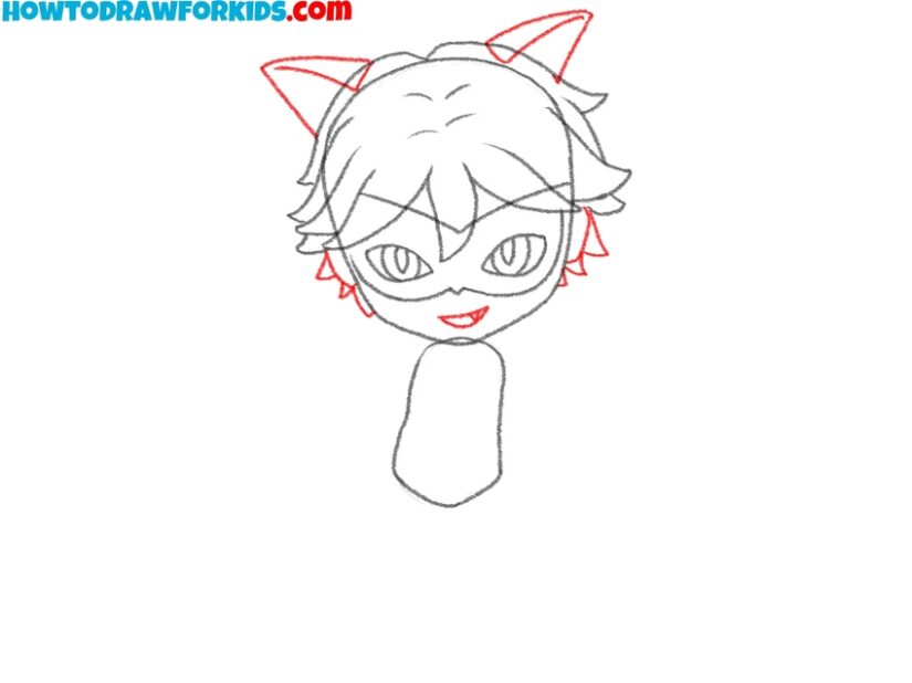 How to Draw Cat Noir - Easy Drawing Tutorial For Kids