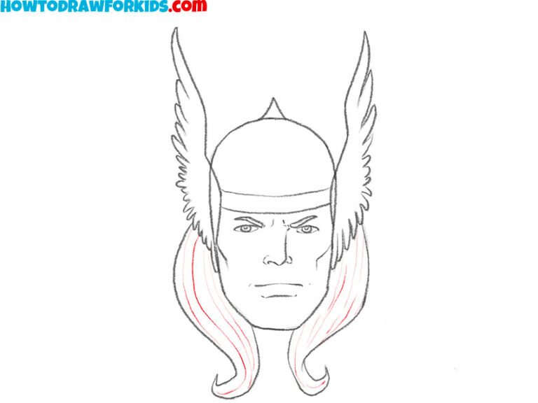 How to Draw Thor Face - Easy Drawing Tutorial For Kids