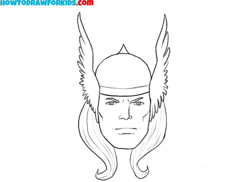 How to Draw Thor Face - Easy Drawing Tutorial For Kids