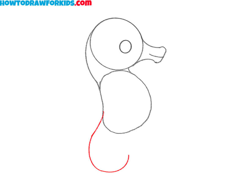 How to Draw a Seahorse - Easy Drawing Tutorial For Kids