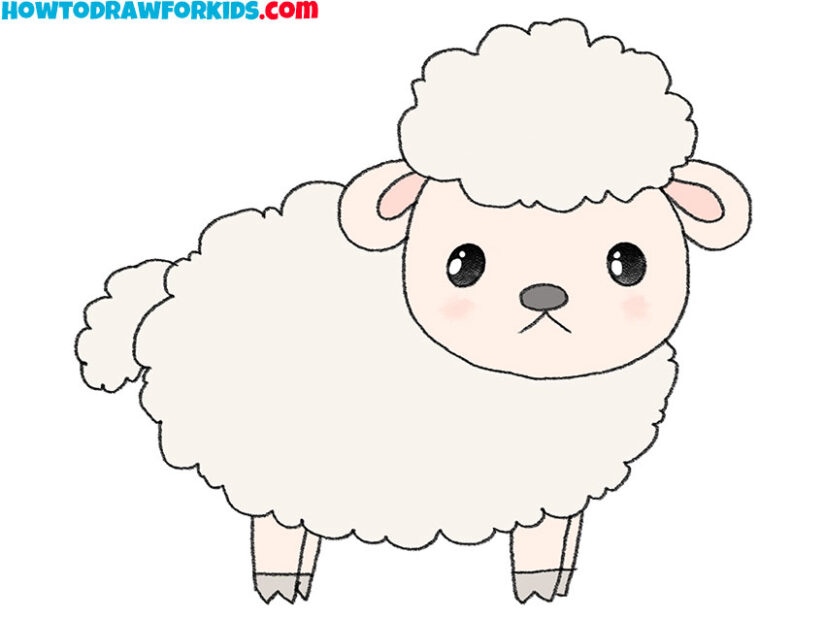 How to Draw a Sheep - Easy Drawing Tutorial For Kids