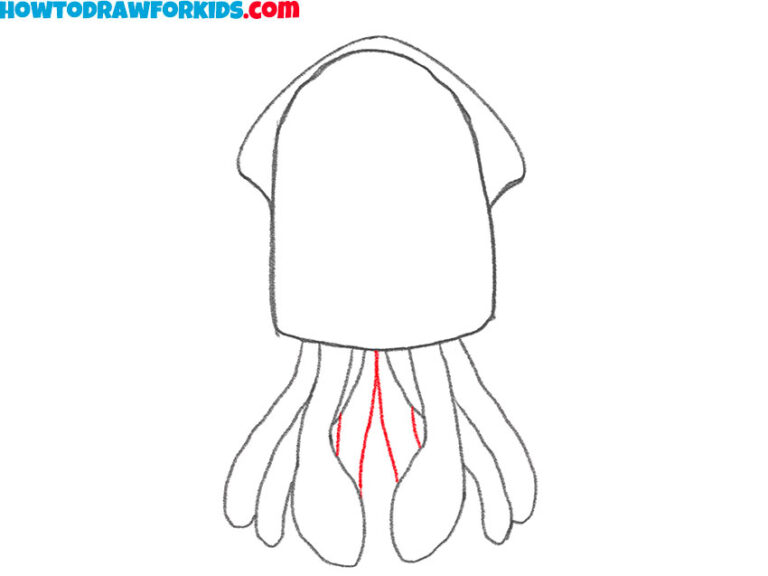 How to Draw a Squid - Easy Drawing Tutorial For Kids