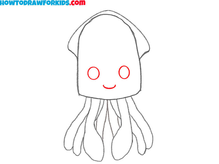 How to Draw a Squid - Easy Drawing Tutorial For Kids