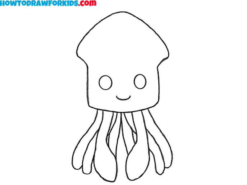How to Draw a Squid - Easy Drawing Tutorial For Kids