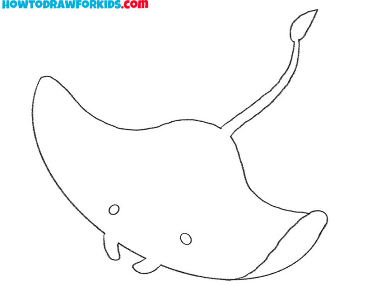 How to Draw a Stingray - Easy Drawing Tutorial For Kids