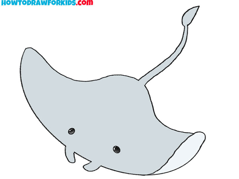 How to Draw a Stingray - Easy Drawing Tutorial For Kids