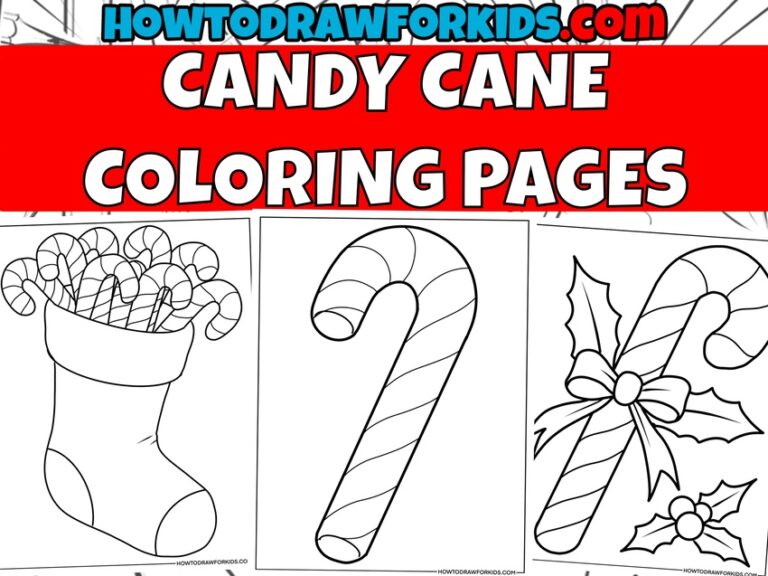 Candy Cane Coloring Pages - Free Printables
