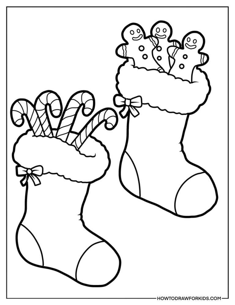 Christmas Stocking Coloring Pages - Free Printables