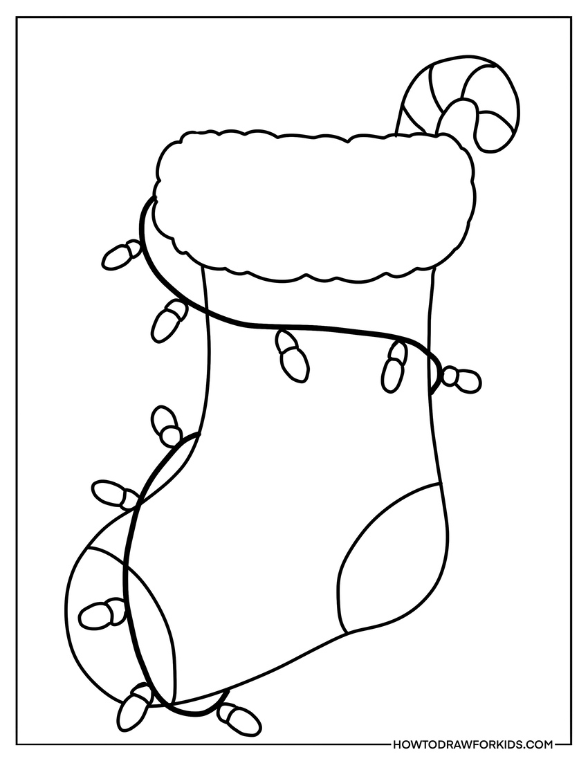 Christmas Lights Coloring Pages - Free Printables