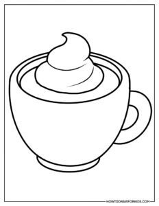 Hot Chocolate Coloring Pages - Free Printables