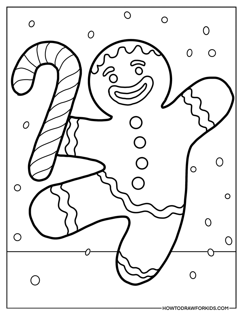 Gingerbread Man Coloring Pages - Free Printables