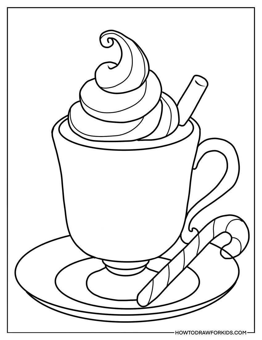 Hot Chocolate Coloring Pages - Free Printables