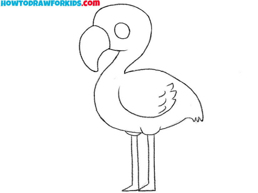 How to Draw a Flamingo - Easy Drawing Tutorial For Kids