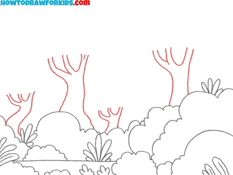 How to Draw a Jungle - Easy Drawing Tutorial For Kids