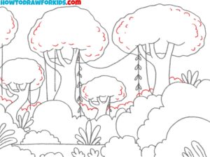 How to Draw a Jungle - Easy Drawing Tutorial For Kids
