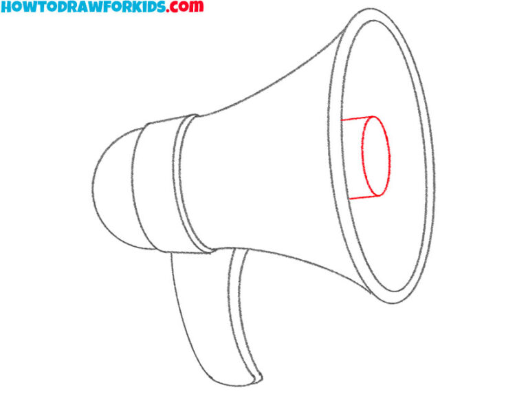 How to Draw a Megaphone - Easy Drawing Tutorial For Kids