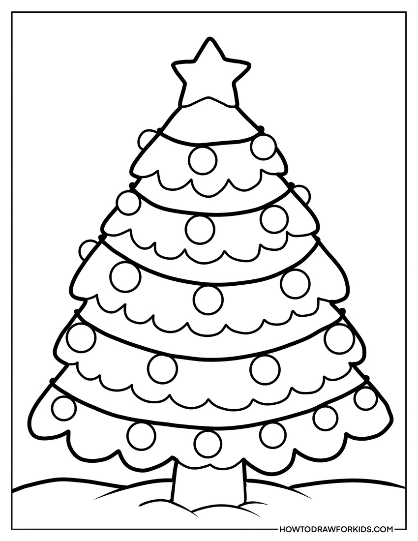 Christmas Lights Coloring Pages - Free Printables