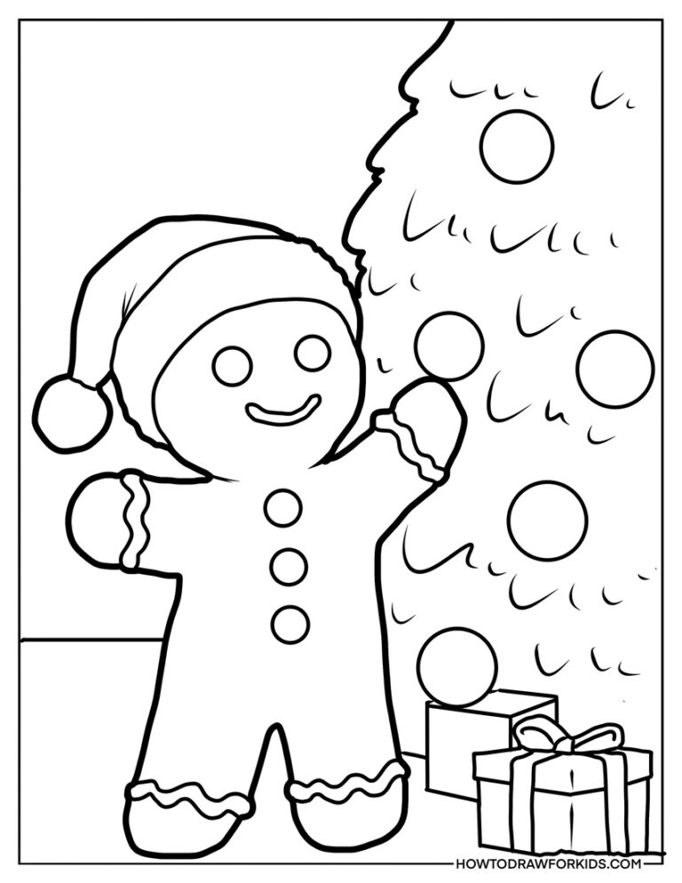 Gingerbread Man Coloring Pages - Free Printables