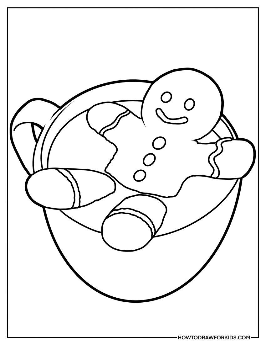 Gingerbread Man Coloring Pages - Free Printables