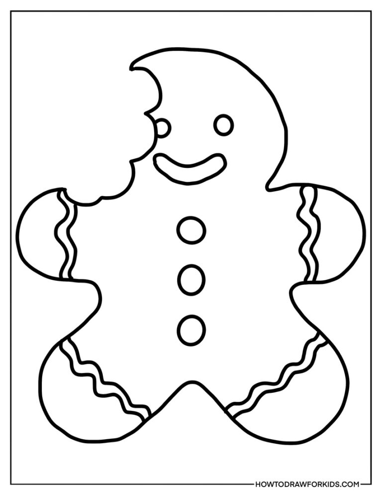 Gingerbread Man Coloring Pages - Free Printables