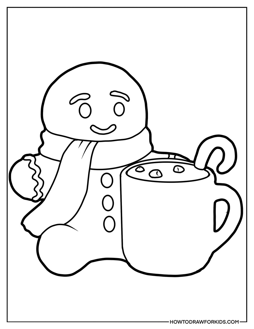 Gingerbread Man Coloring Pages - Free Printables