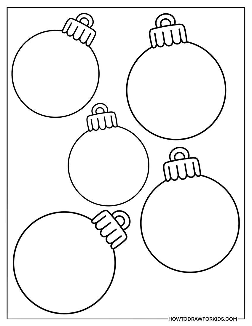 Christmas Ornaments Coloring Pages - Free Printables
