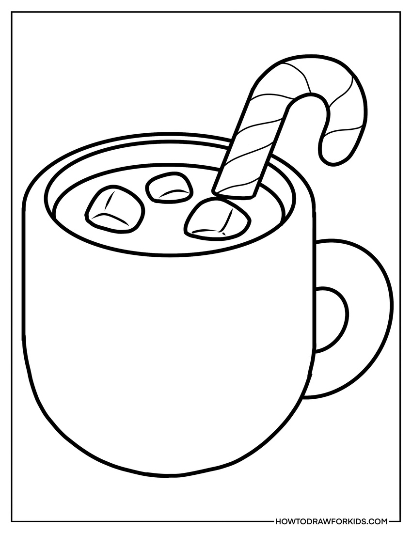 Hot Chocolate Coloring Pages - Free Printables