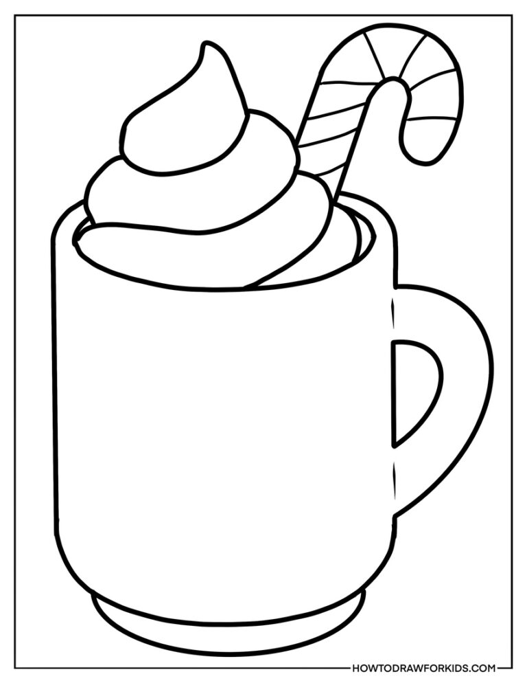 Hot Chocolate Coloring Pages - Free Printables