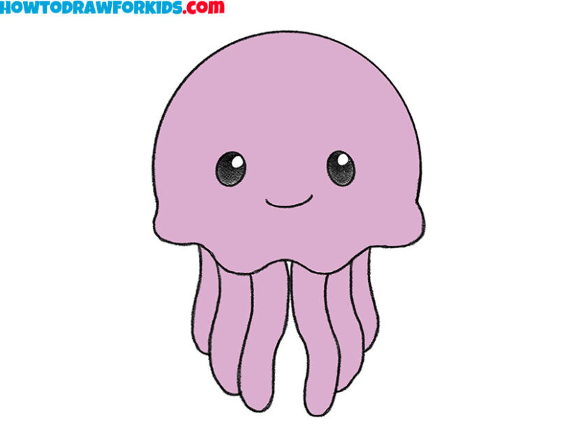 How to Draw a Jellyfish - Easy Drawing Tutorial For Kids