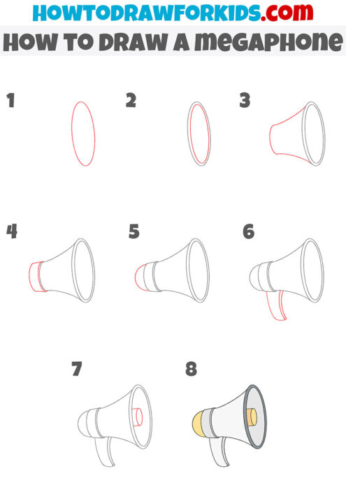 How to Draw a Megaphone - Easy Drawing Tutorial For Kids