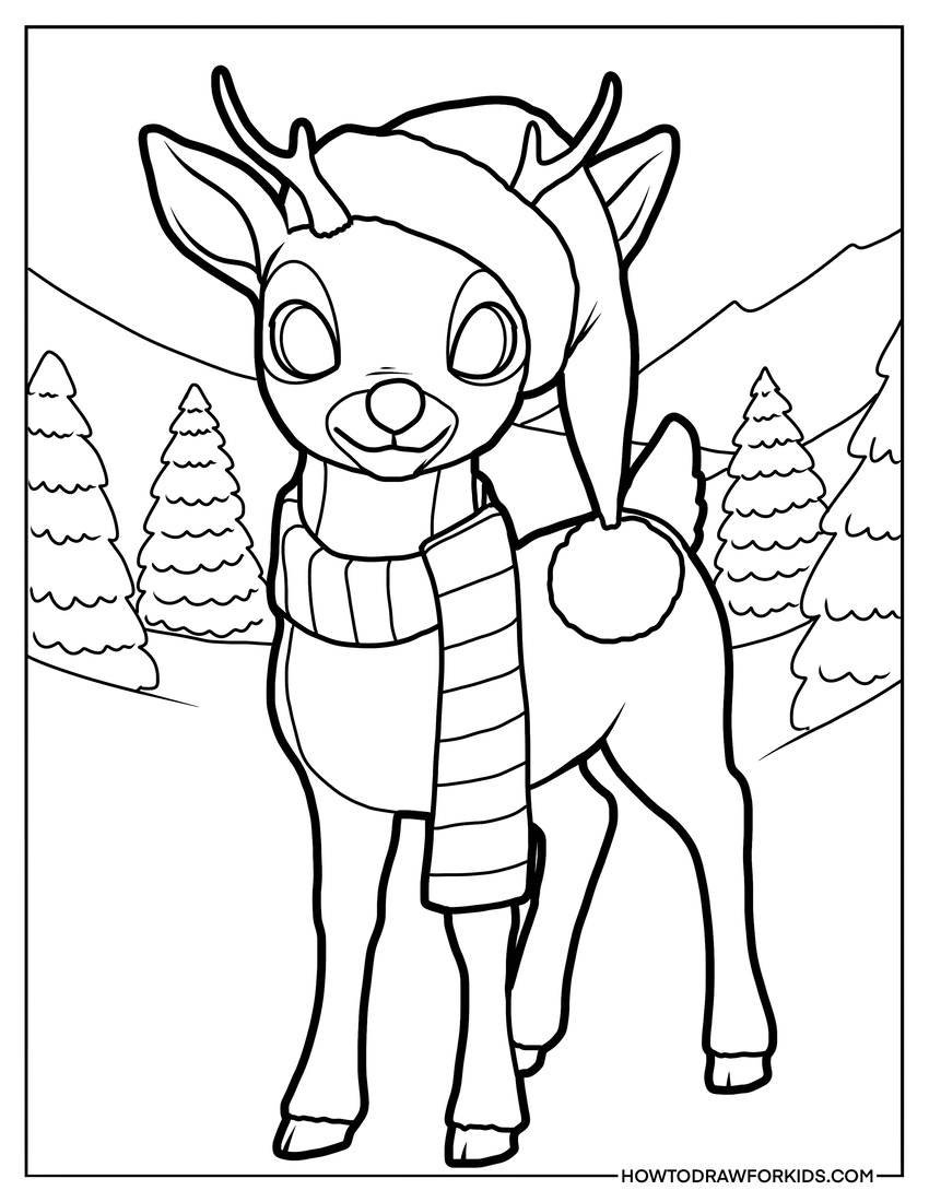 Rudolph Coloring Pages - Free Printables