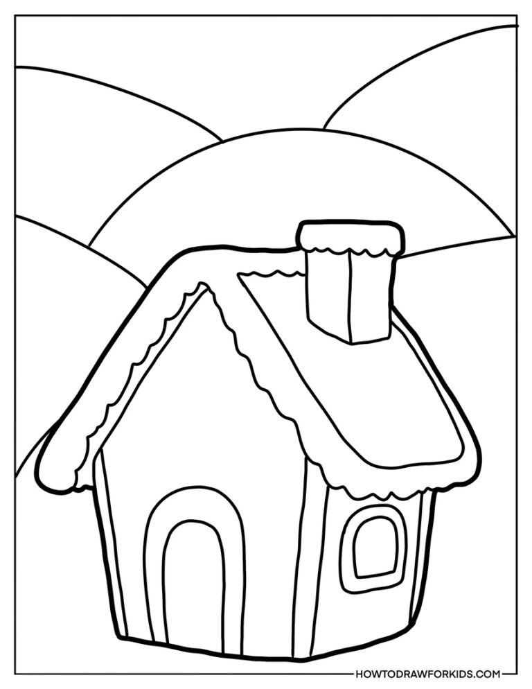 Gingerbread House Coloring Pages - Freee Printables