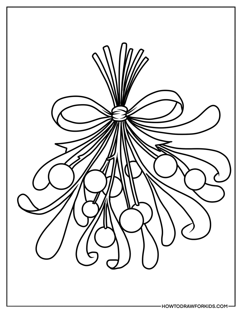 Mistletoe Coloring Pages - Free Printables