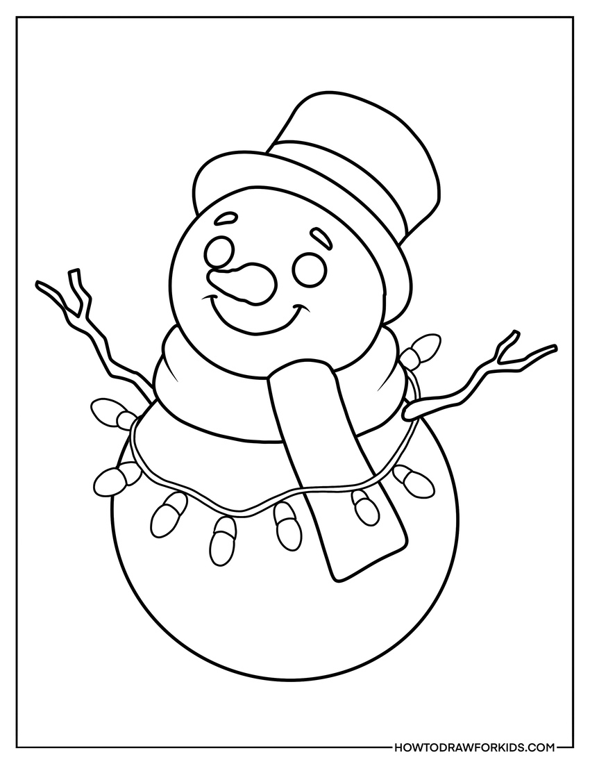 Christmas Lights Coloring Pages - Free Printables