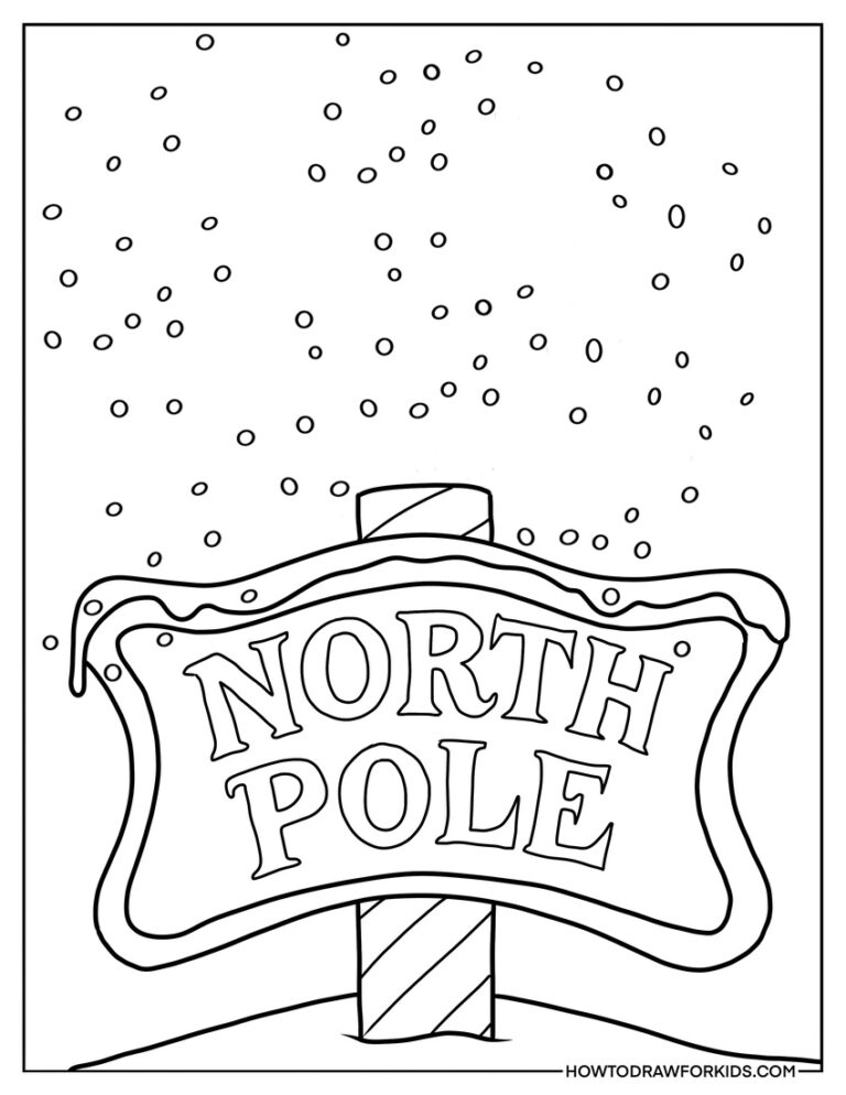 North Pole Coloring Pages - Free Printables