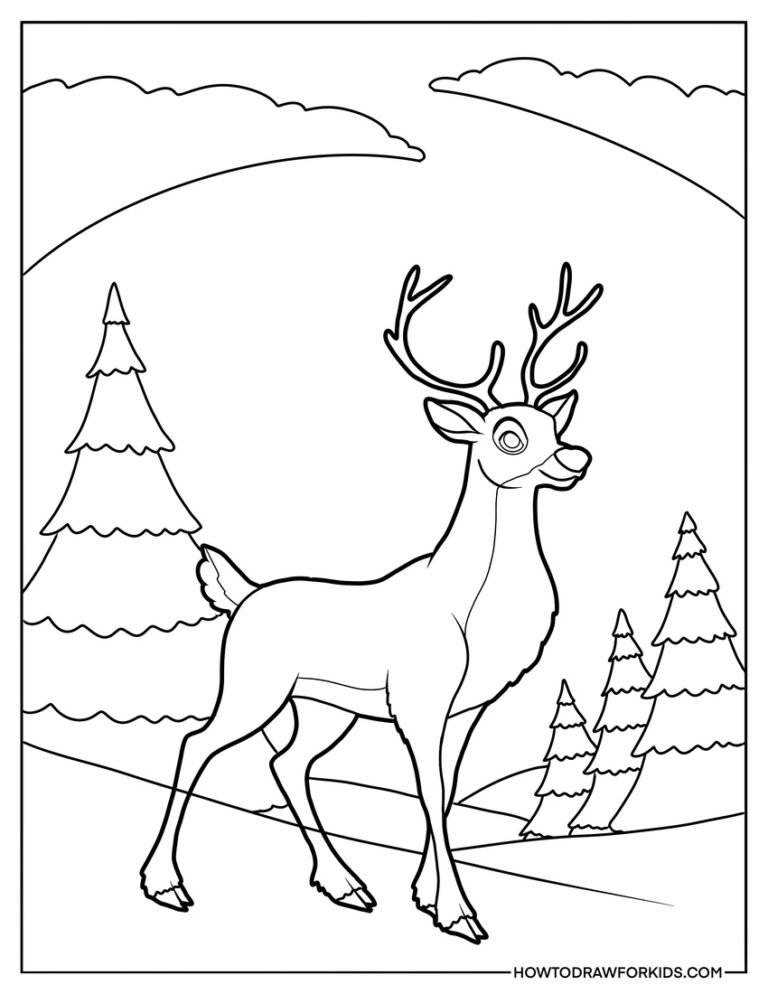 Reindeer Coloring Pages - Free Printables