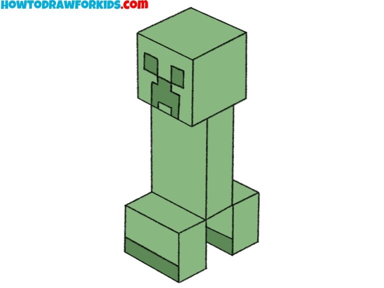 How to Draw a Creeper - Easy Drawing Tutorial For Kids