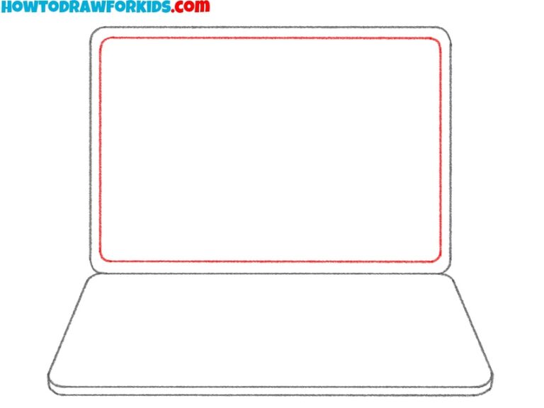 How to Draw a Laptop - Easy Drawing Tutorial For Kids