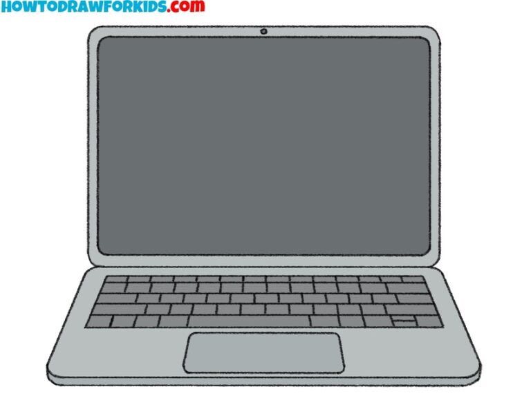 How to Draw a Laptop - Easy Drawing Tutorial For Kids
