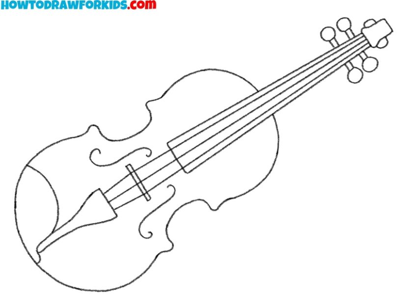 How to Draw a Violin - Easy Drawing Tutorial For Kids