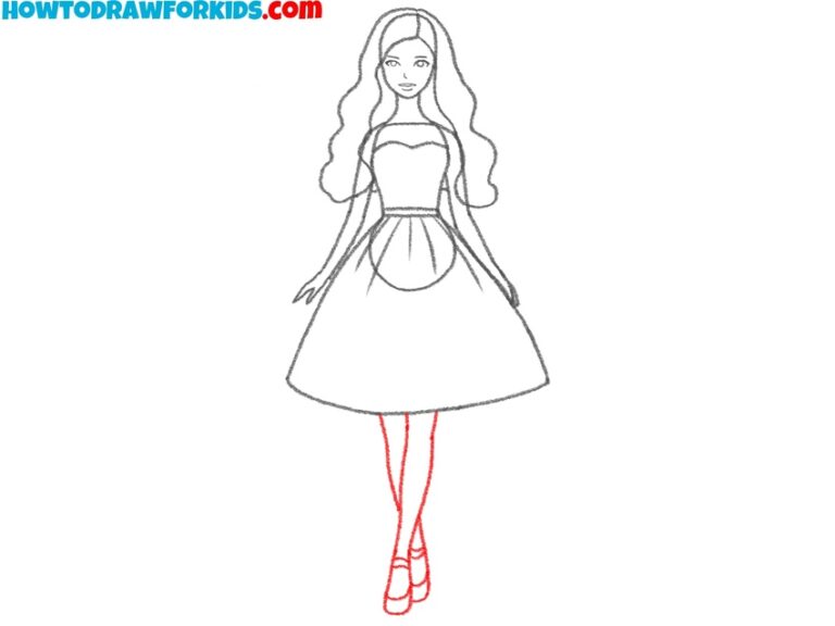 How to Draw Barbie - Easy Drawing Tutorial For Kids